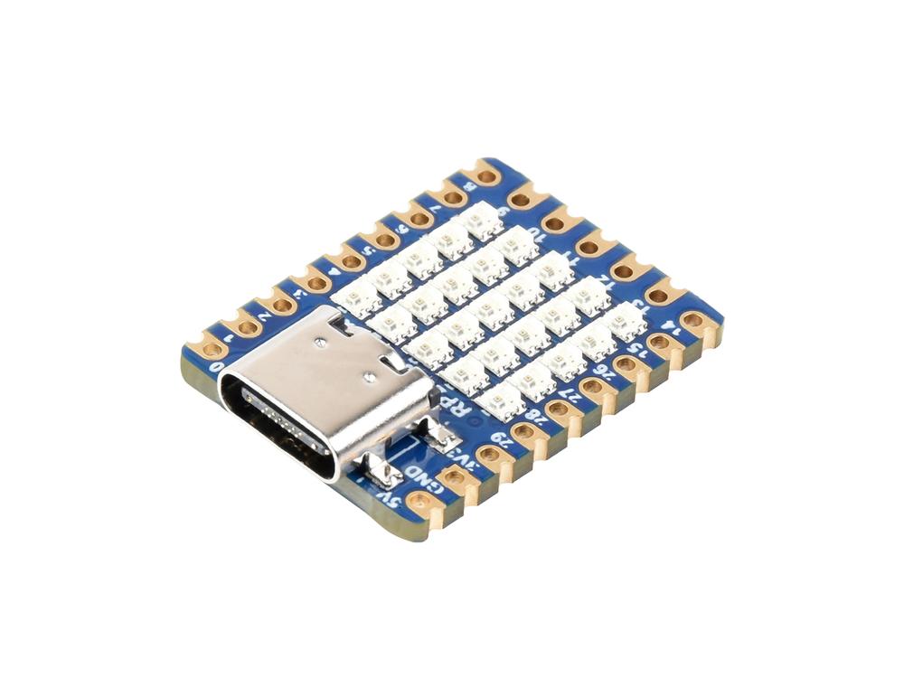 Waveshare RP2040-Matrix Ontwikkelbord, Ingebouwde 5×5 RGB LED-matrix ...