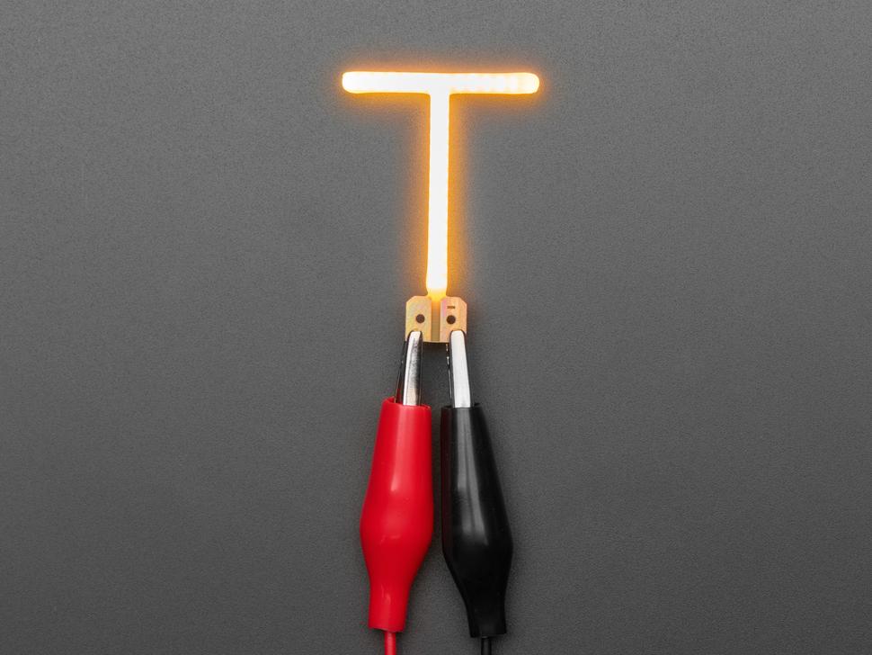Adafruit Alphabet LED Filament - Warm White Letter "T" - Opencircuit