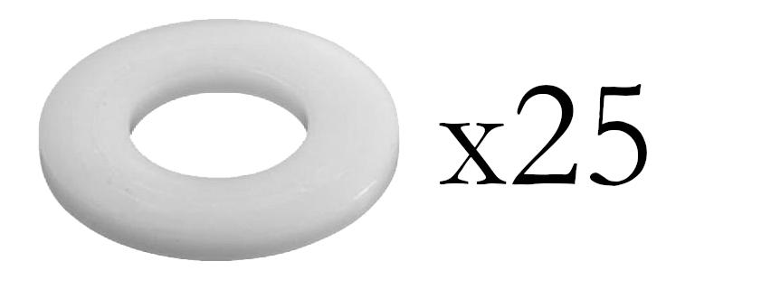 Opencircuit Rondella in plastica M3 (25 pezzi)