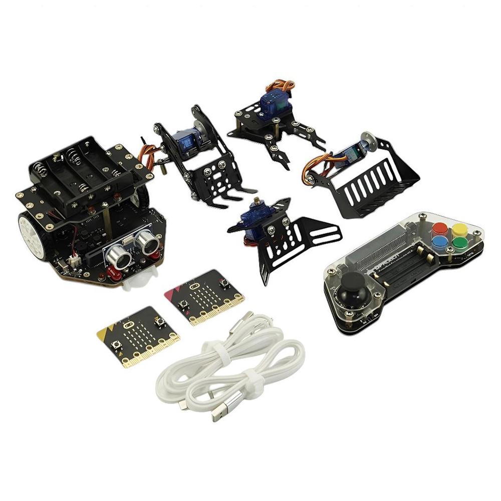 DFRobot Micro:Maqueen Plus V2 (batterie rechargeable Ni MH) avec mécanisme, Micro:bit V2 et ...