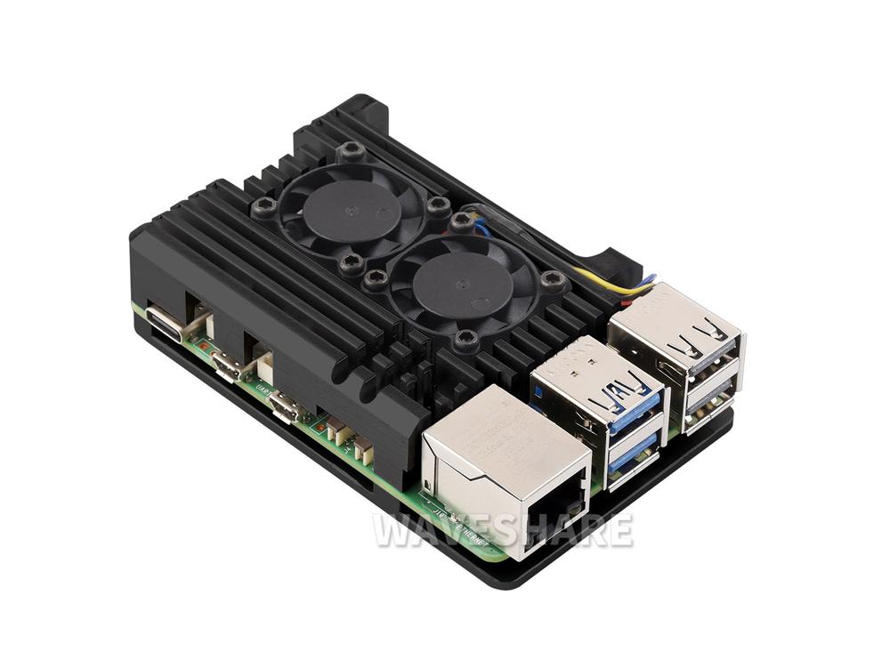 Waveshare Boîtier en alliage d'aluminium pour Raspberry Pi 5, avec ...
