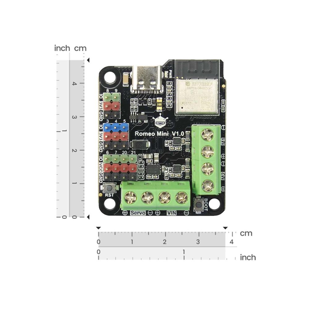 DFRobot Scheda di controllo robot Romeo Mini ESP32-C3 (driver motore e ...