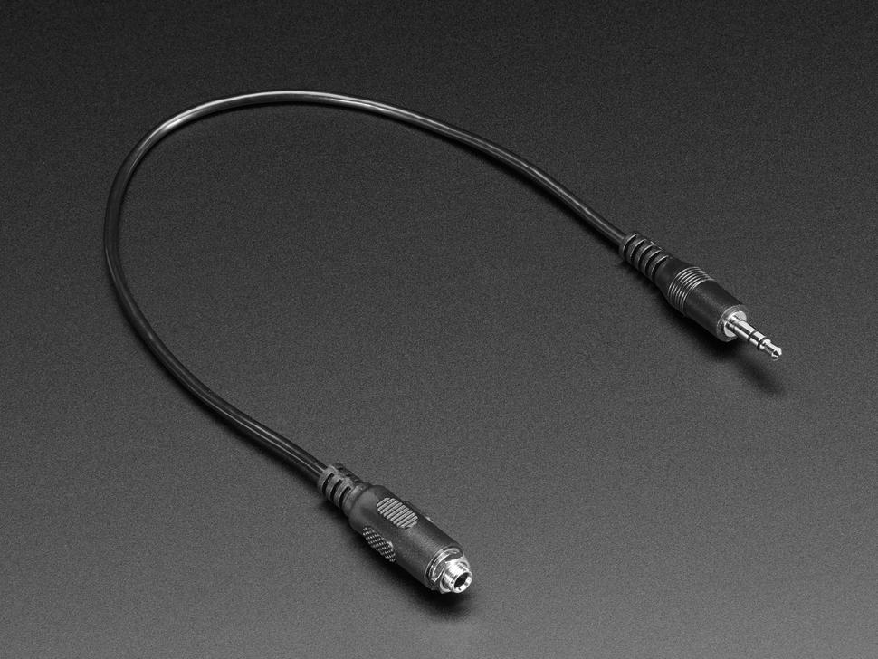 Adafruit Câble d'extension audio stéréo à montage sur panneau - 3,5 mm ...