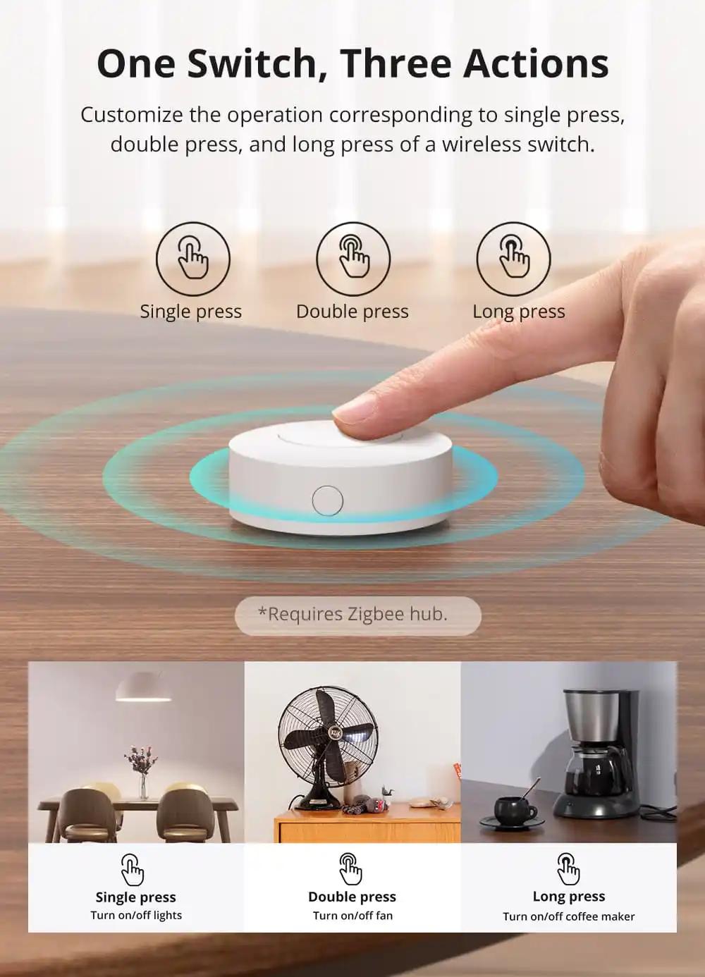 Itead Interruttore wireless SONOFF Zigbee | SNZB-01P - Opencircuit