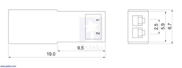 Prise JST RCY avec câbles de 10 cm, mâle - Opencircuit