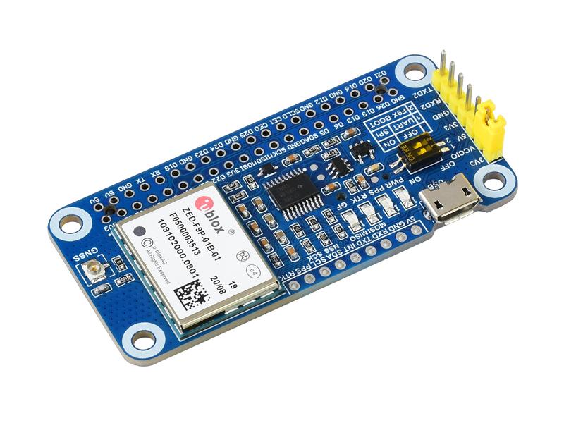 Waveshare ZED-F9P GPS-RTK HAT for Raspberry Pi, Centimeter Level ...