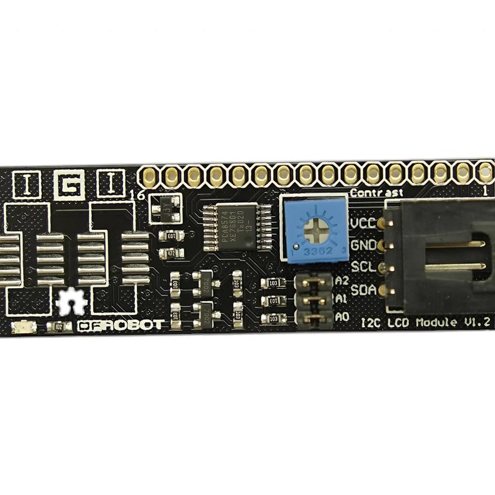 DFRobot I2C LCD Backpack Compact Versatile Display Interface Module ...