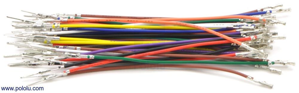 Pololu Wires with Pre-Crimped Terminals 50-Piece 10-Color Assortment M ...