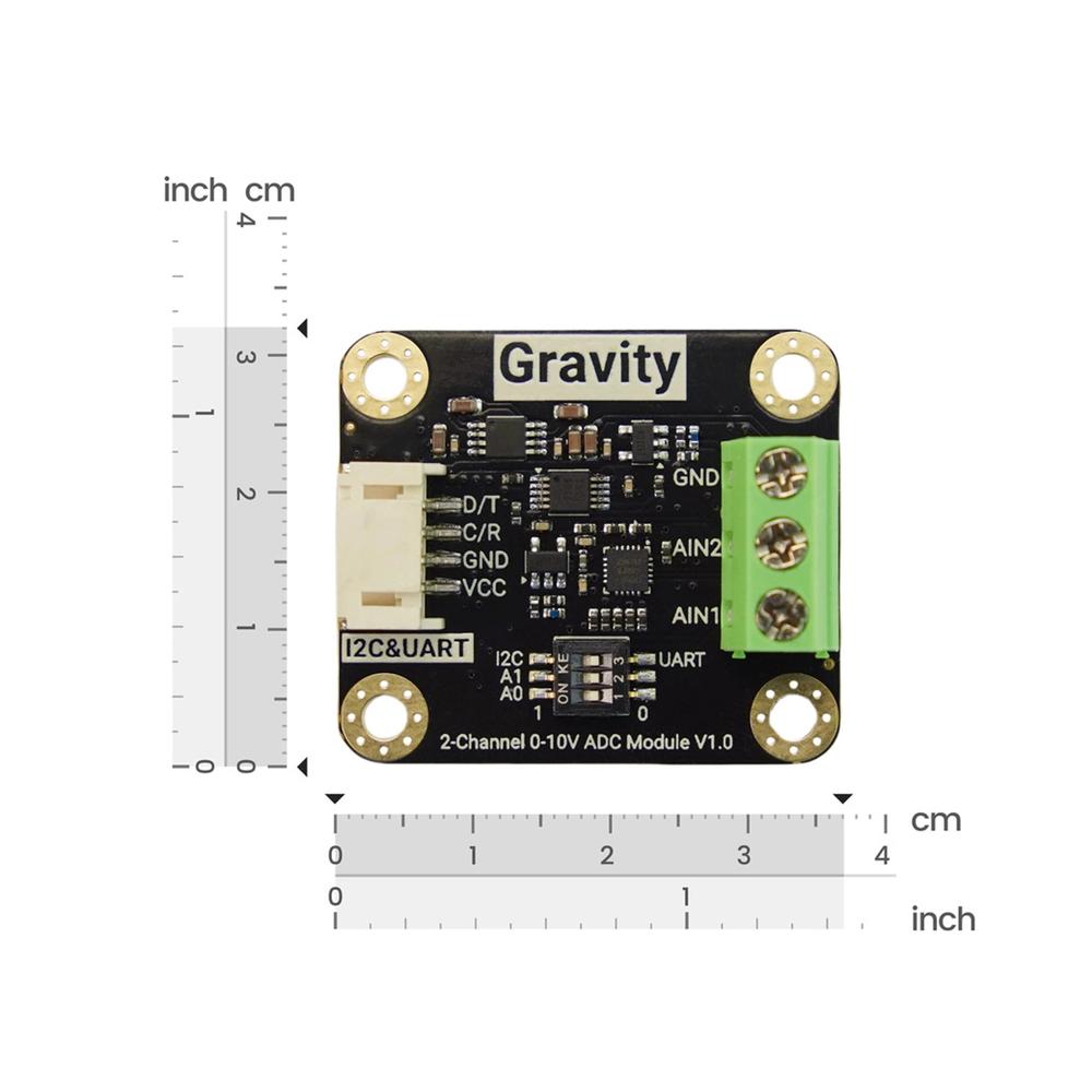 Gravity : Module ADC haute précision 0-10 V 15 bits à double canal pour ...