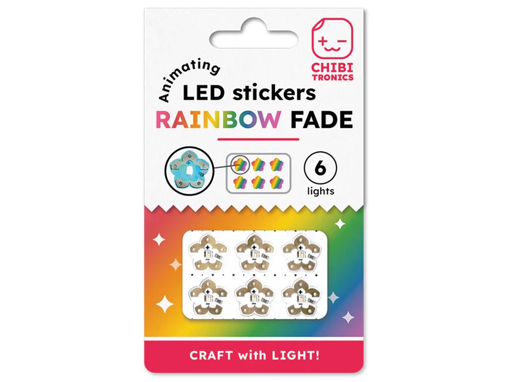 Circuit Stickers Rainbow flower LEDs (6 stickers) - Opencircuit
