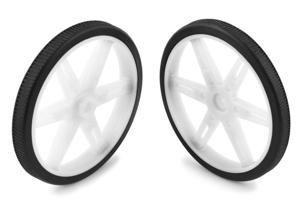 Pololu Wheel for Standard Servo Splines (25T, 5.8mm) - 70×8mm, White, 2 ...