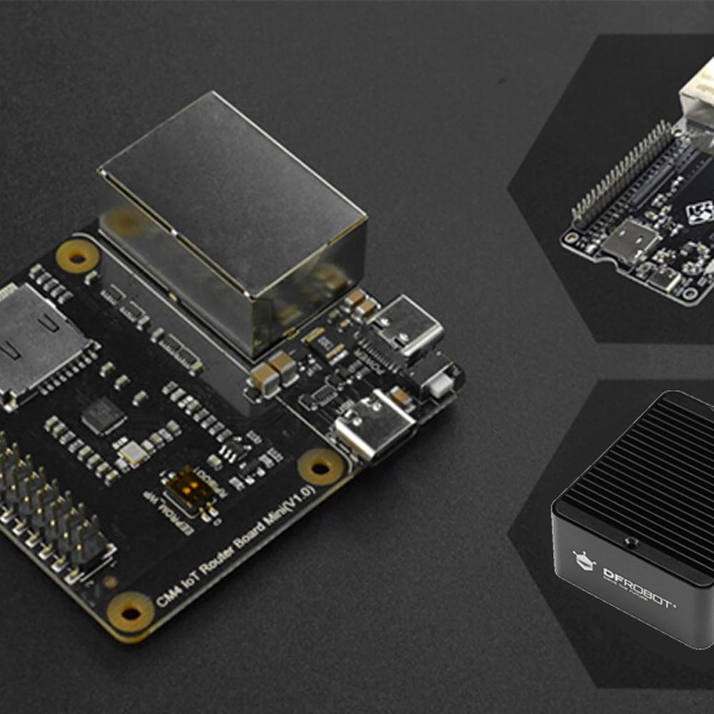 DFRobot Raspberry Pi CM4 IoT Router Carrier Board Mini with Case and ...