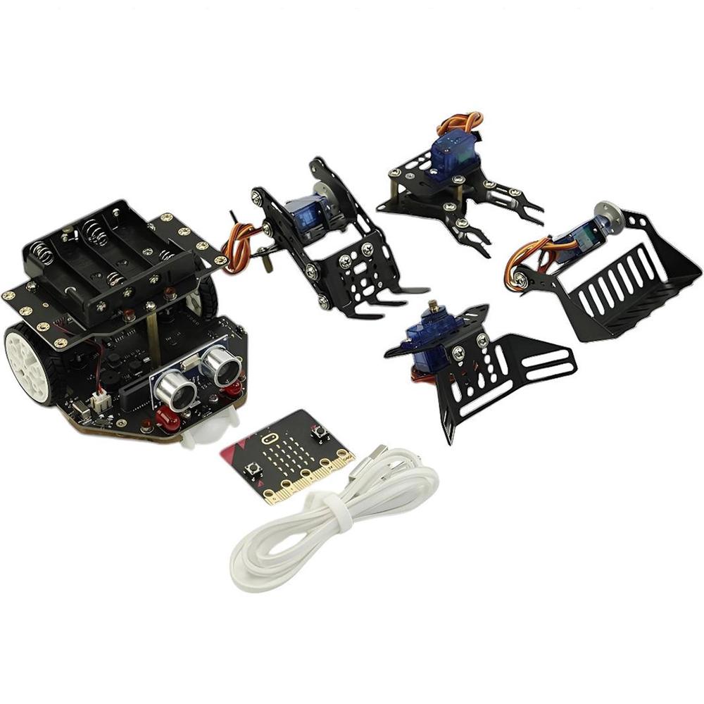 DFRobot Micro:Maqueen Plus V2 (batterie rechargeable Ni MH) avec micro:Maqueen Mechanic et Micro ...