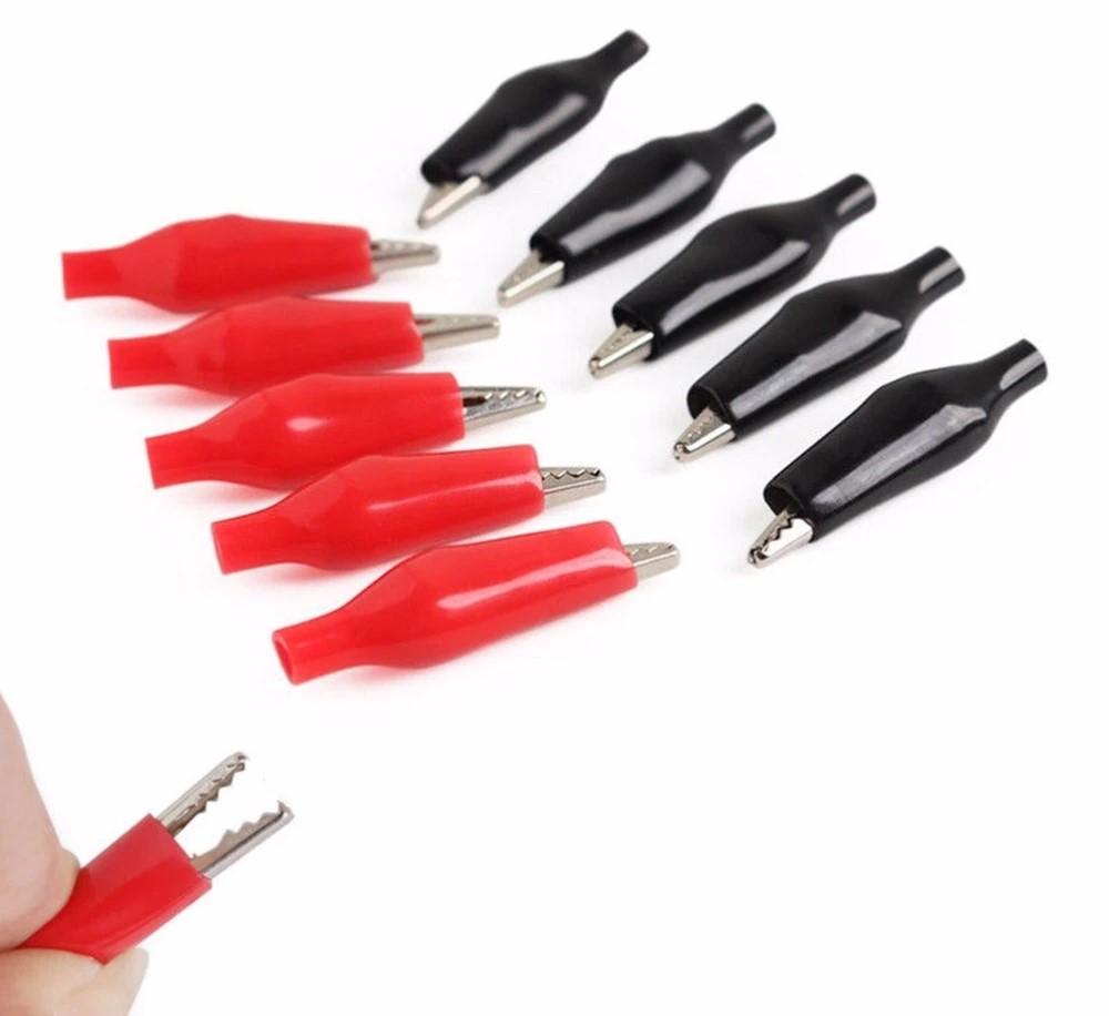 Alligator Clips 28mm - 5x Red and 5x Black - Opencircuit