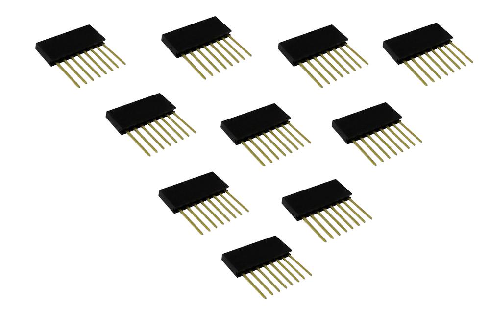 Female header stackable 8 pin - 10 stuks - Opencircuit