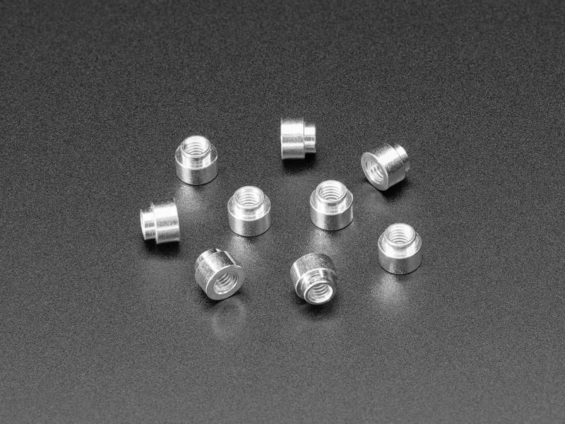 Adafruit SMT / Solderable Standoff Nuts - M3 x 3mm - 10 pack - Opencircuit