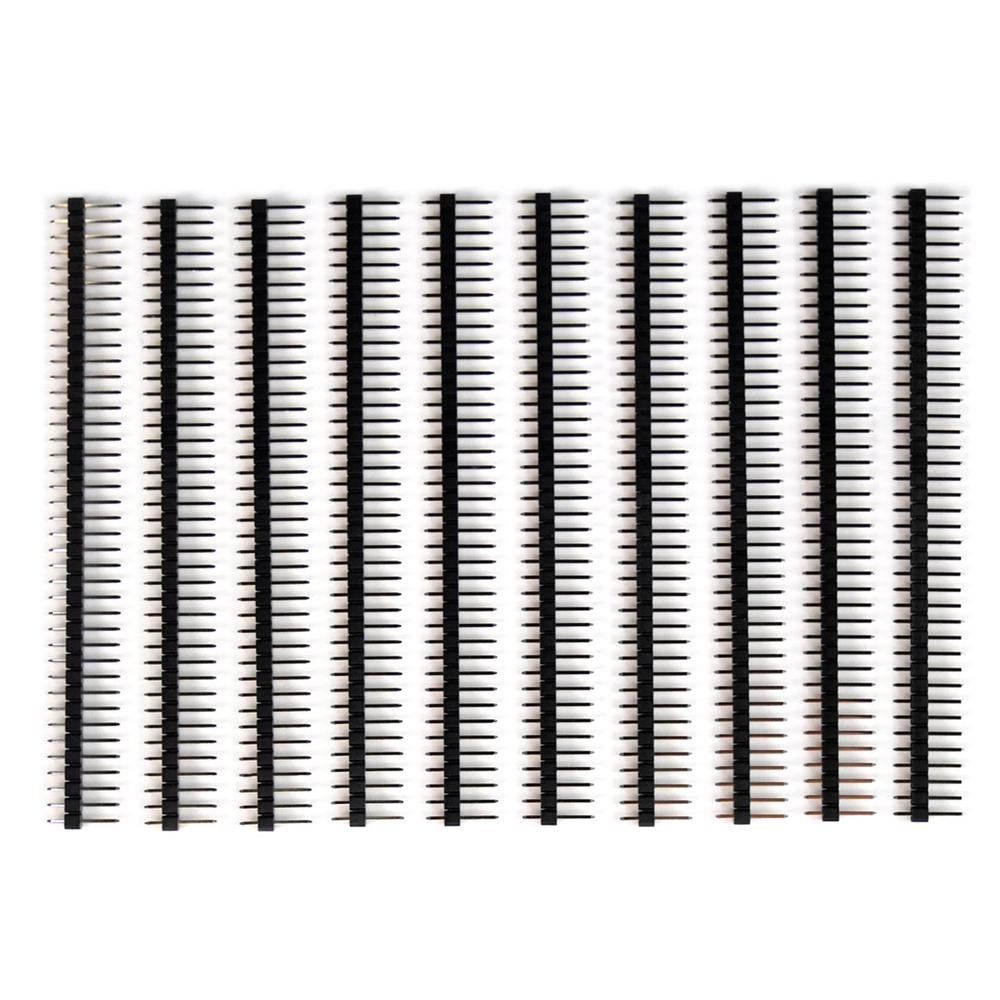 DFRobot Conectores de pinos macho Arduino de 0,1″ (2,54 mm) (preto reto ...
