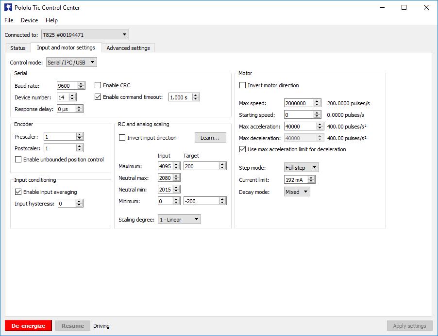 Pololu Tic T825 USB Multi-Interface Stepper Motor Controller - Opencircuit