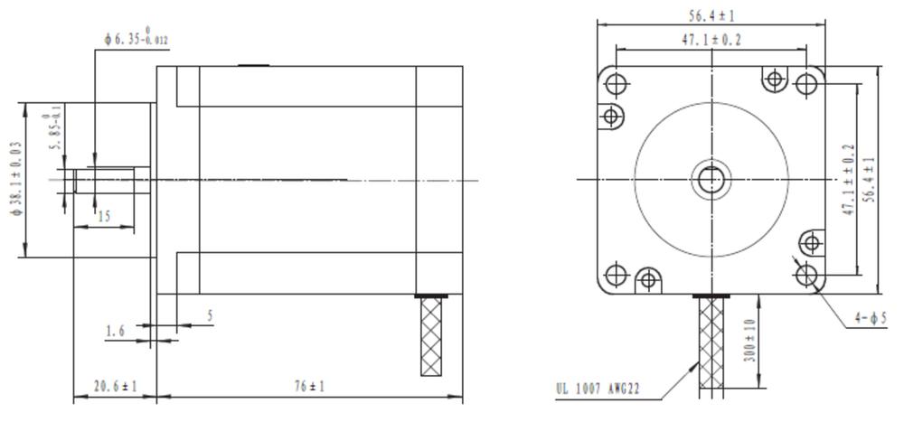 Pololu Stepper Motor: Unipolar/Bipolar, 200 Steps/Rev, 57×76mm, 4.5V, 2 ...