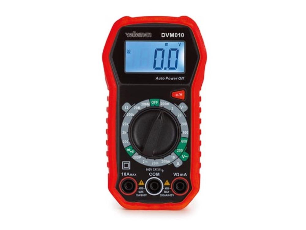 Compact robust digital multimeter - cat III - 600V - 5 functions ...