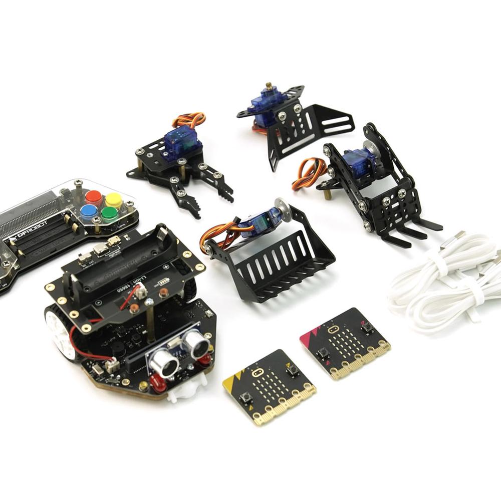 DFRobot Micro:Maqueen Plus V2 (18650 Battery) with Mechanic, micro:bit V2 and Gamepad - Opencircuit