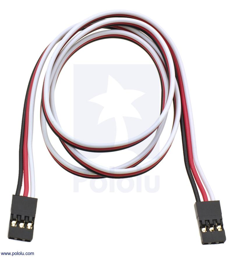 Pololu Servo Extension Cable 60cm Female - Female - Opencircuit