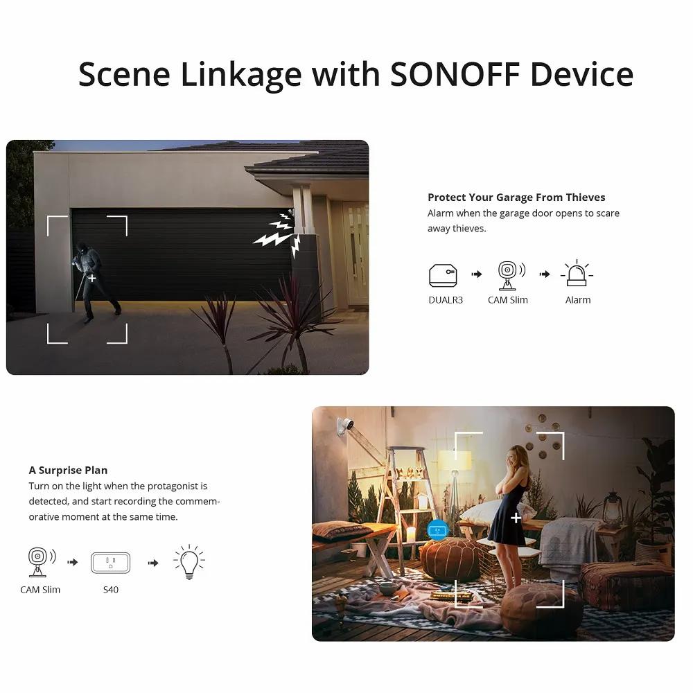 SONOFF CAM Slim Wi-Fi Slimme Beveiligingscamera - Opencircuit