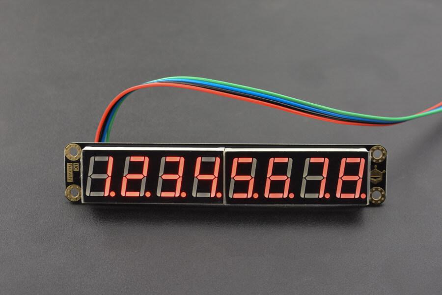 DFRobot Gravity: 8-Digital LED Segment Display Module (Red) - Opencircuit