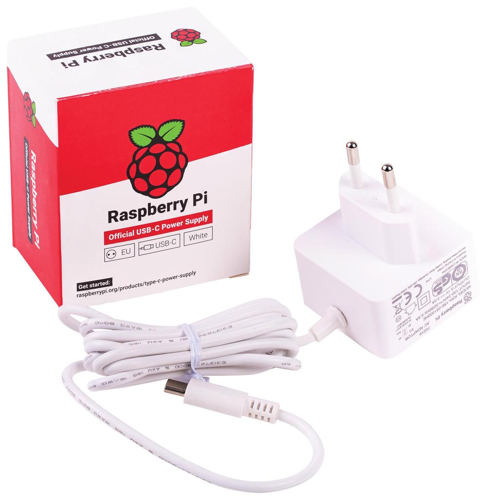 Alimentatore Raspberry Pi 4 - USB-C, 5.1V, 3A - Spina EU - Bianco ...