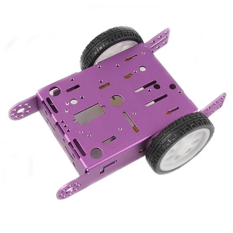 Cytron Aluminum 2WD TT Robot/Motor Chassis - Purple - Opencircuit