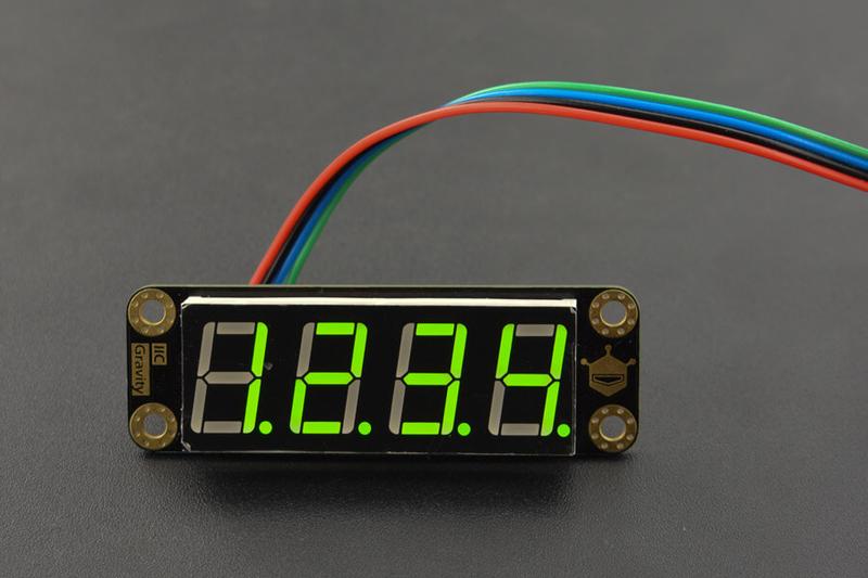 Gravity: 4-Digital LED Segment Display Module (Green) - Opencircuit