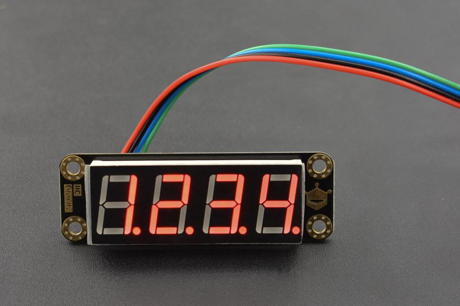 Gravità: modulo display a segmenti a 4 LED digitali (rosso) - Opencircuit