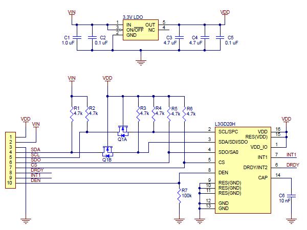 Pololu L3GD20H 3-Axis Gyro Carrier met Voltage Regulator - Opencircuit