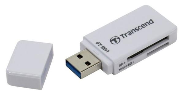 Transcend RDF5 SD / microSD Card Reader - USB 3.1 - Wit - Opencircuit