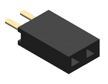 Female header 2 pin - 2.54mm - 10 pcs - Opencircuit