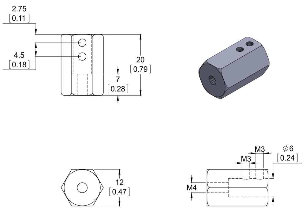 Pololu 12mm Hex Wheel Adapter for 6mm Shaft (2-Pack) - Opencircuit