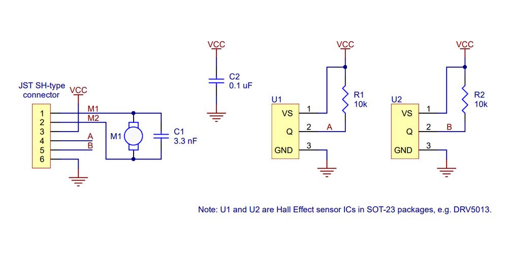 Magnetic Encoder Pair Kit med Top-Entry Connector för Micro Metal ...