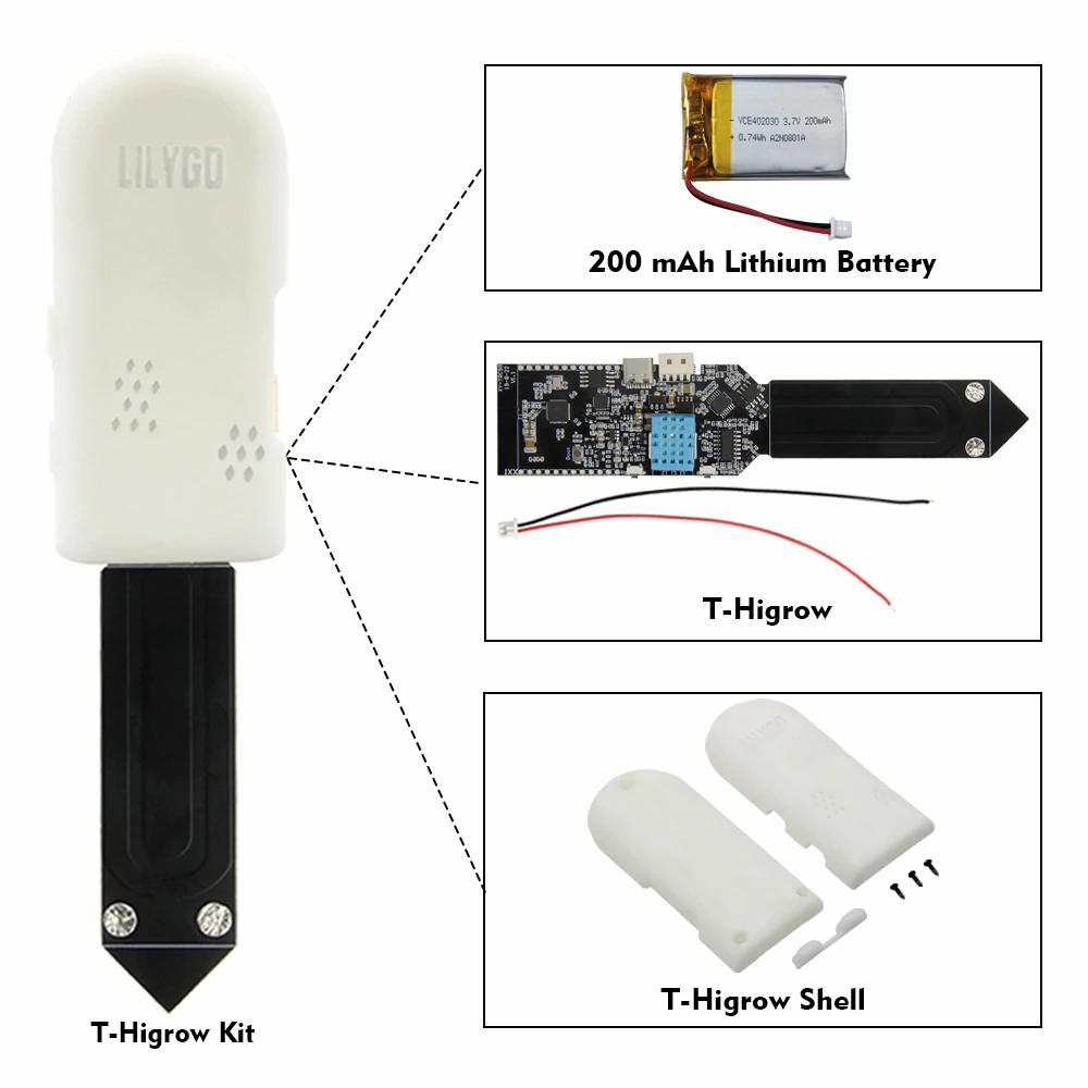 TTGO T-Higrow Capacitive soil moisture sensor + ESP32 - Housing ...