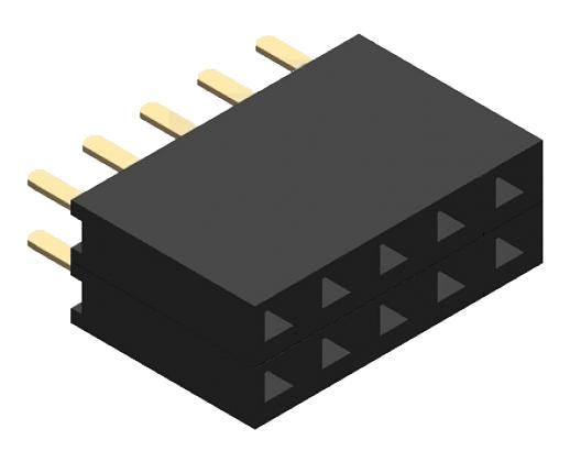 Female header 2x5 pin - 2.54mm - 10 pcs - Opencircuit