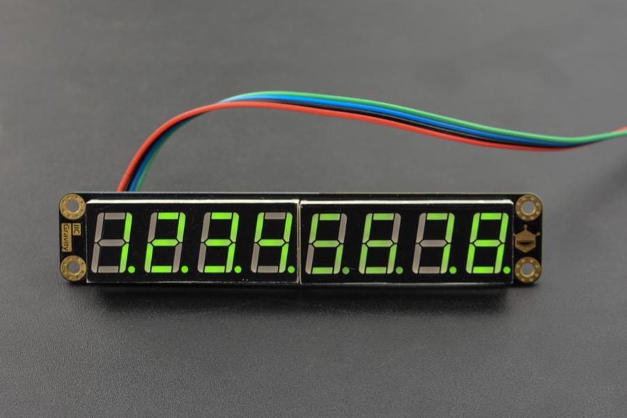 DFRobot Gravity: 8-Digital LED Segment Display Module (Green) - Opencircuit
