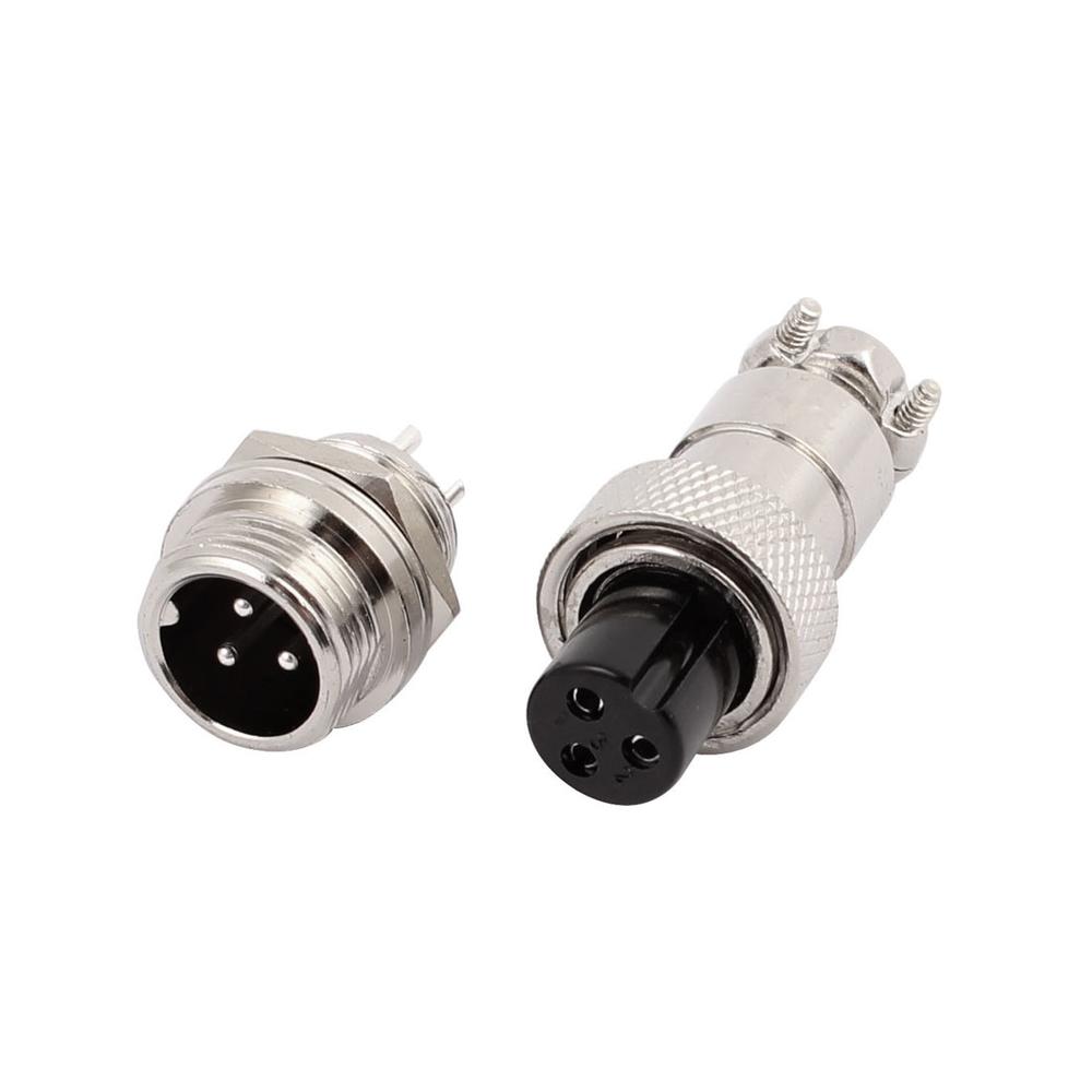 Conector GX12-3P 3 pines - macho + hembra - Opencircuit