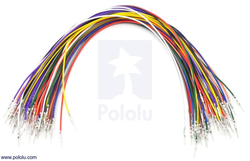Pololu Wires with Pre-Crimped Terminals 50-Piece 10-Color Assortment M ...