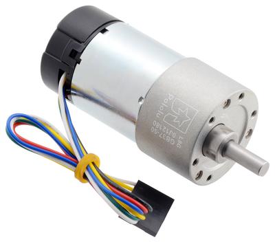Motoriduttore in metallo 50:1 37Px70L mm 24V con encoder 64 CPR (pignone elicoidale) - Opencircuit