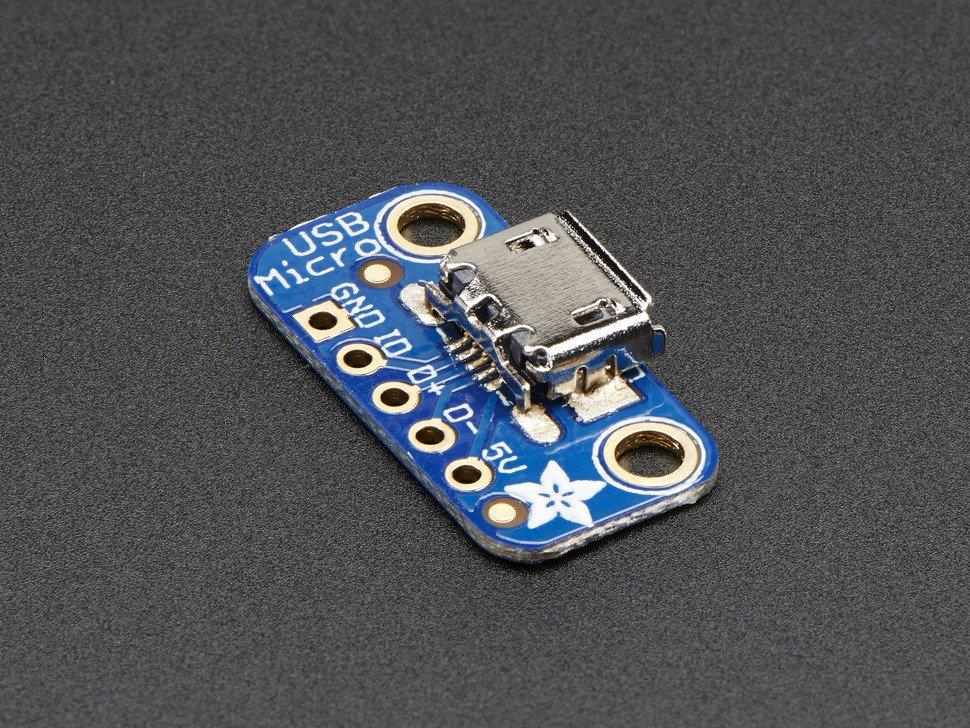 Adafruit USB Micro-B breakout - board - Opencircuit