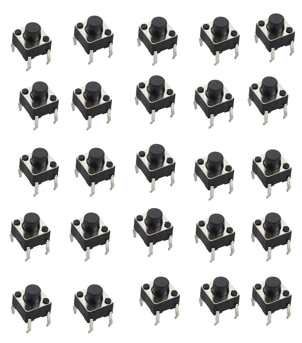 Opencircuit Tactile button 6x6x5mm - 25 pieces