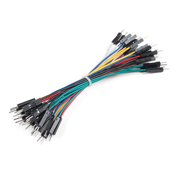 Sparkfun jumper wires Premium 10cm M/M - 26 AWG (30 stuks) - Opencircuit