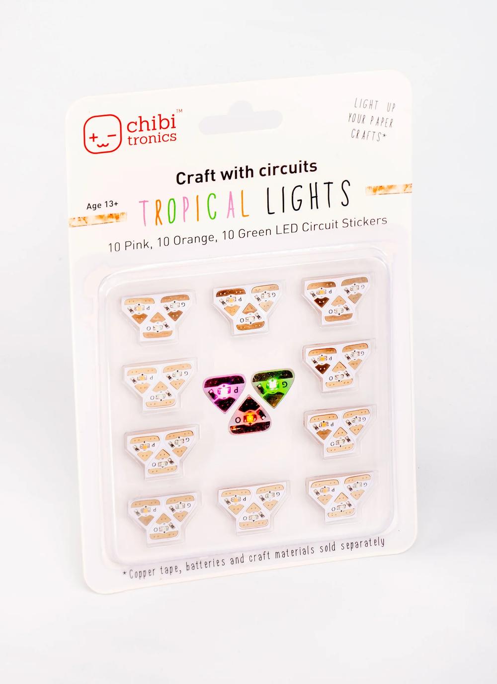 Circuit Stickers LED MegaPack (30 adesivi) - Tropical - Rosa, arancione ...