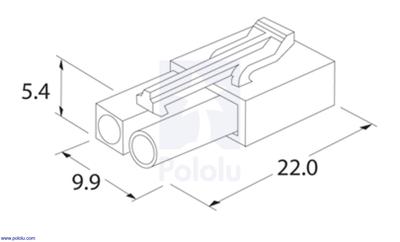 Pololu Mini Tamiya Connector Pack, Female - Opencircuit