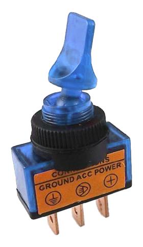 Opencircuit Tumbler switch illuminates 12V 20A - Blue