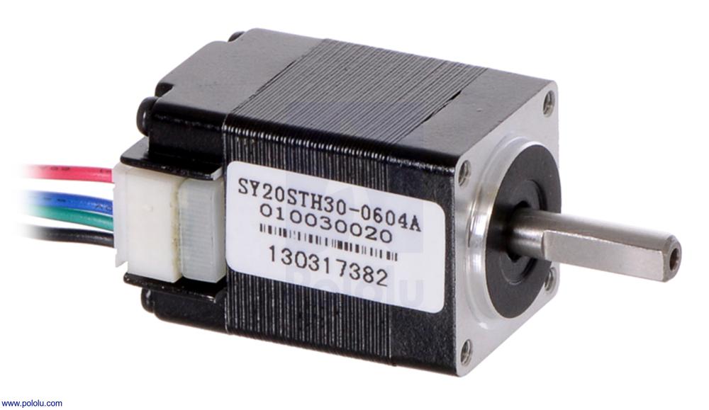 Stepper Motor: Bipolar, 200 Steps/Rev, 20×30mm, 3.9V, 0.6 A/Phase ...